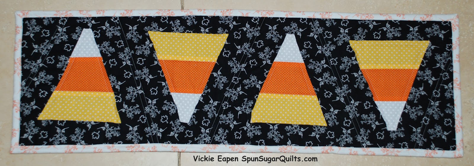 Spun Sugar Quilts: FREE Halloween Candy Corn Runner Pattern using the ...