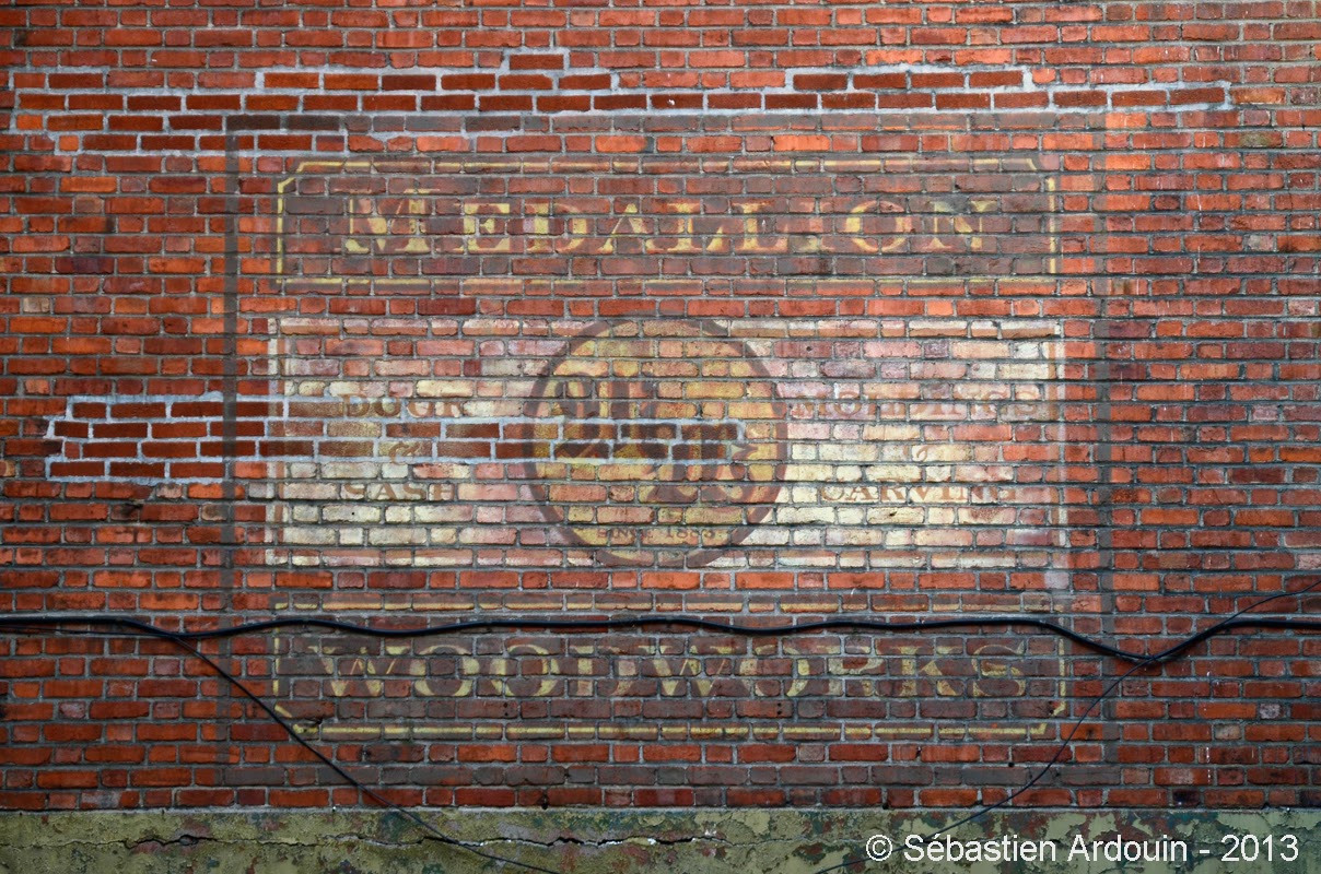Painted signs and mosaics: Medallion Woodworks, Montreal
