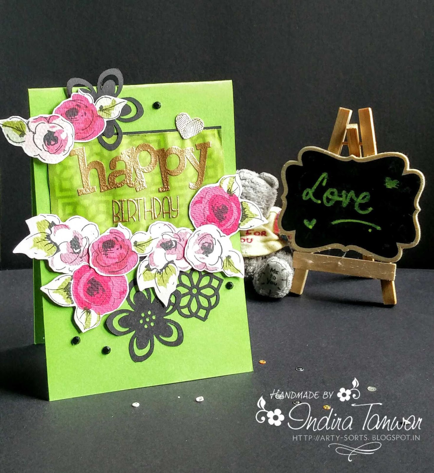 Arty Sorts: Altenew Painted Roses Birthday Card