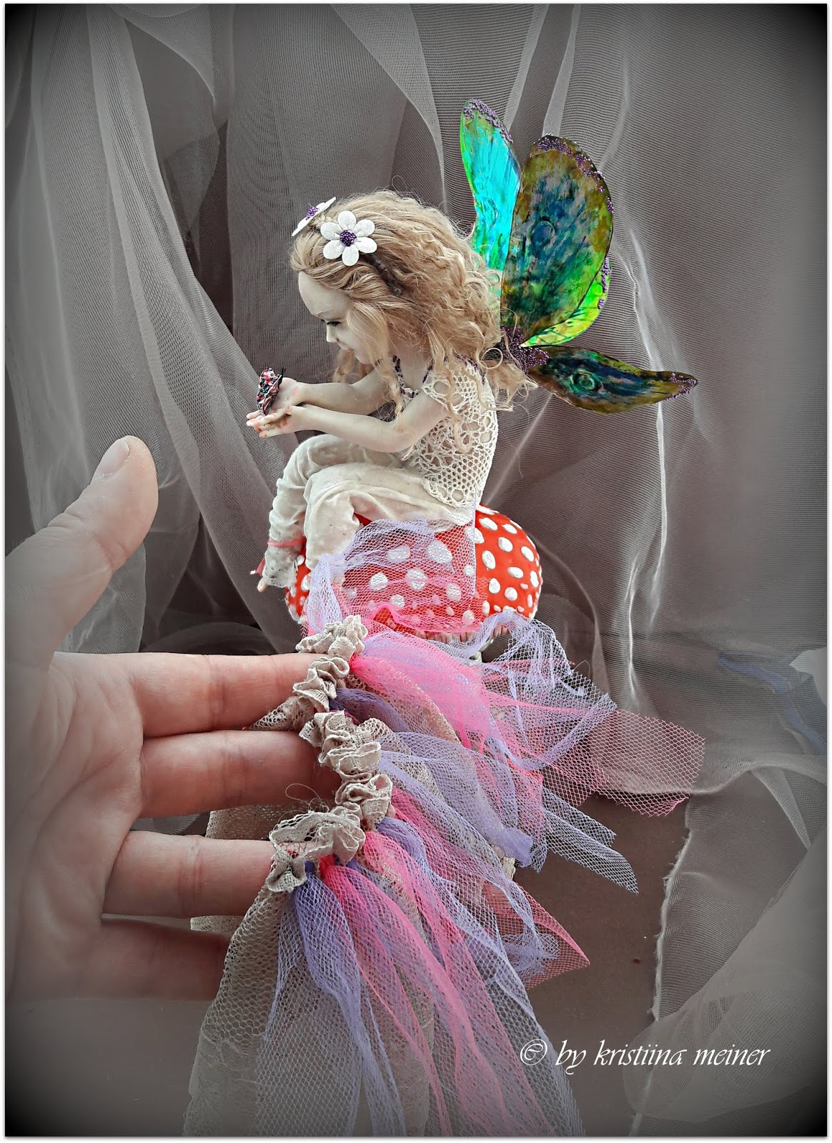 Art Dolls by Kristiina Meiner. OOAK.: 196 Art Doll Fairy Lily