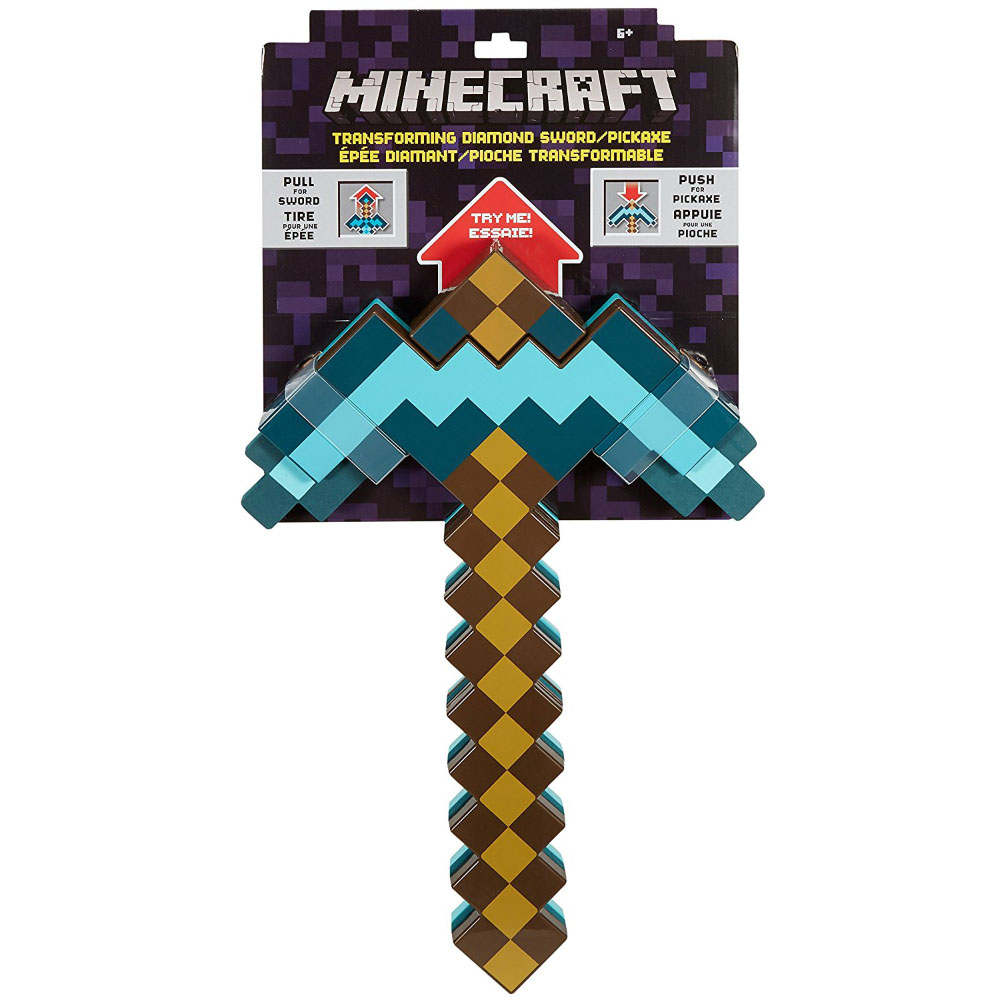 Minecraft Transforming Diamond Sword/Pickaxe Mattel Item | Minecraft Merch
