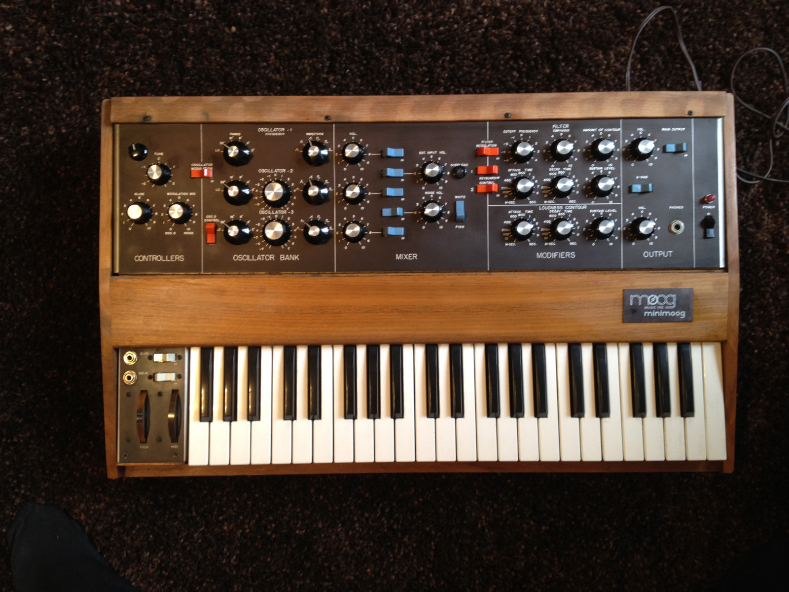 MATRIXSYNTH: Early Minimoog Model D Synthesizer SN 1246