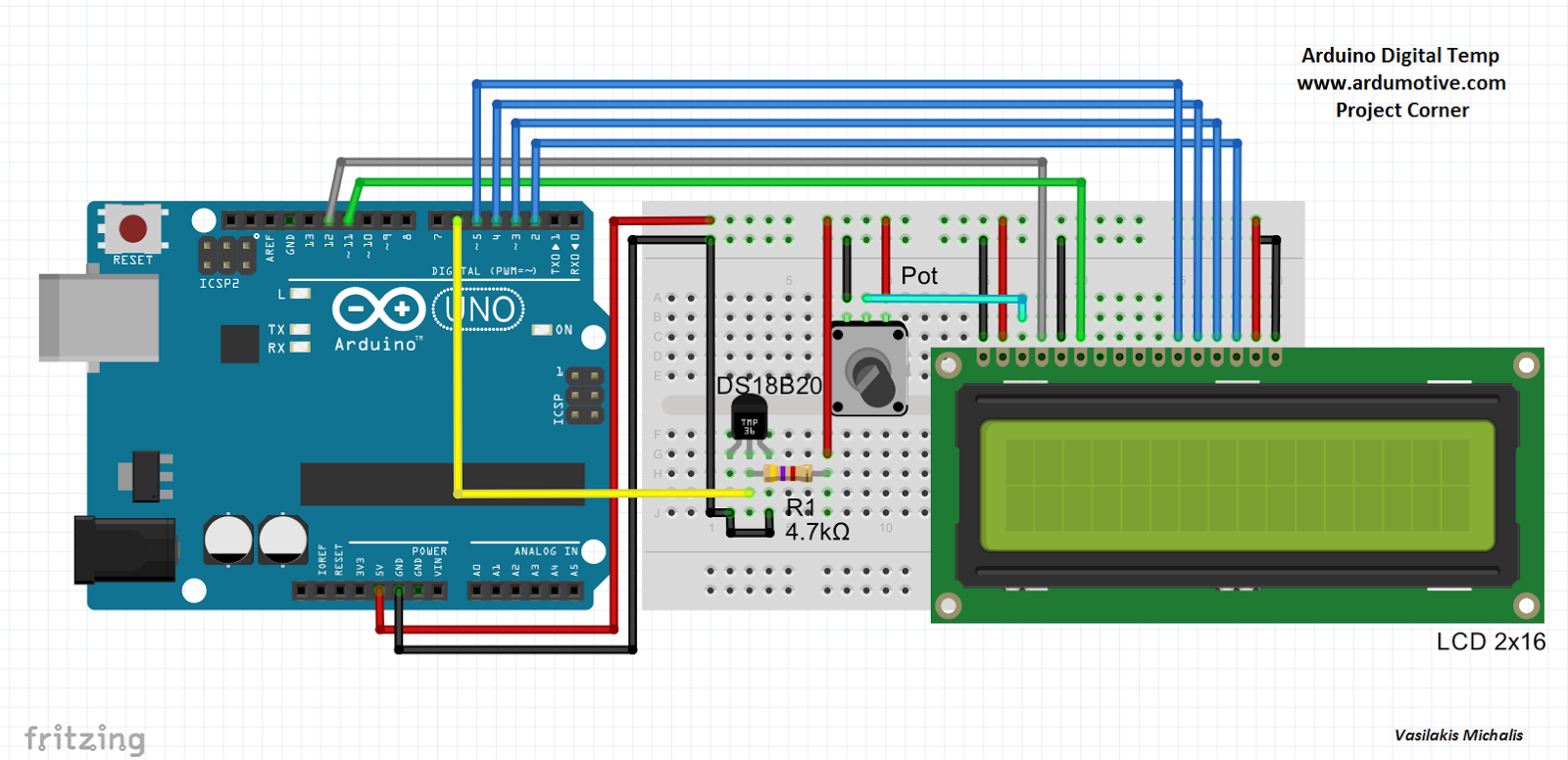#28 Ψηφιακό LCD Θερμόμετρο - Κατασκευή Arduino #28 Ψηφιακό LCD Θερμόμετρο - Κατασκευή Arduino