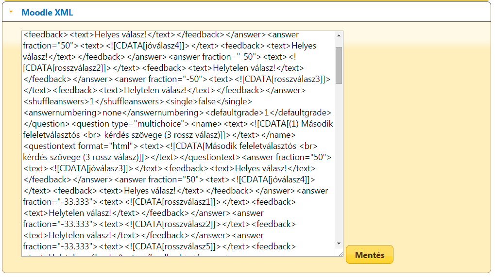 Moodle Question Parser
