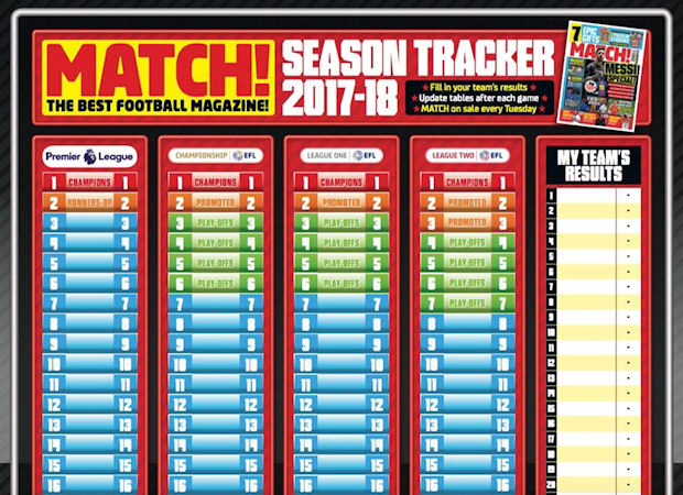 Football Cartophilic Info Exchange: Match! magazine - 2017-18 Season ...
