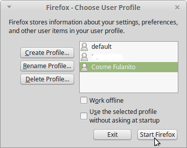 GNU/Linux, Internet, WordPress, Programas : Crear perfiles en Firefox