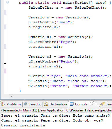 Mi granito de java: Mediator