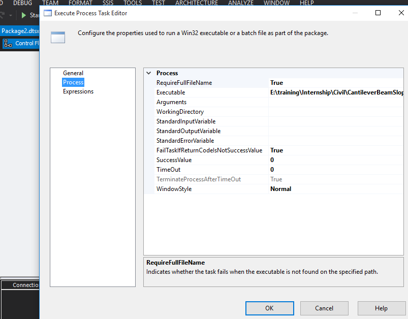 Welcome to SQLServer MVP Blog: Execute Process Task in SSIS
