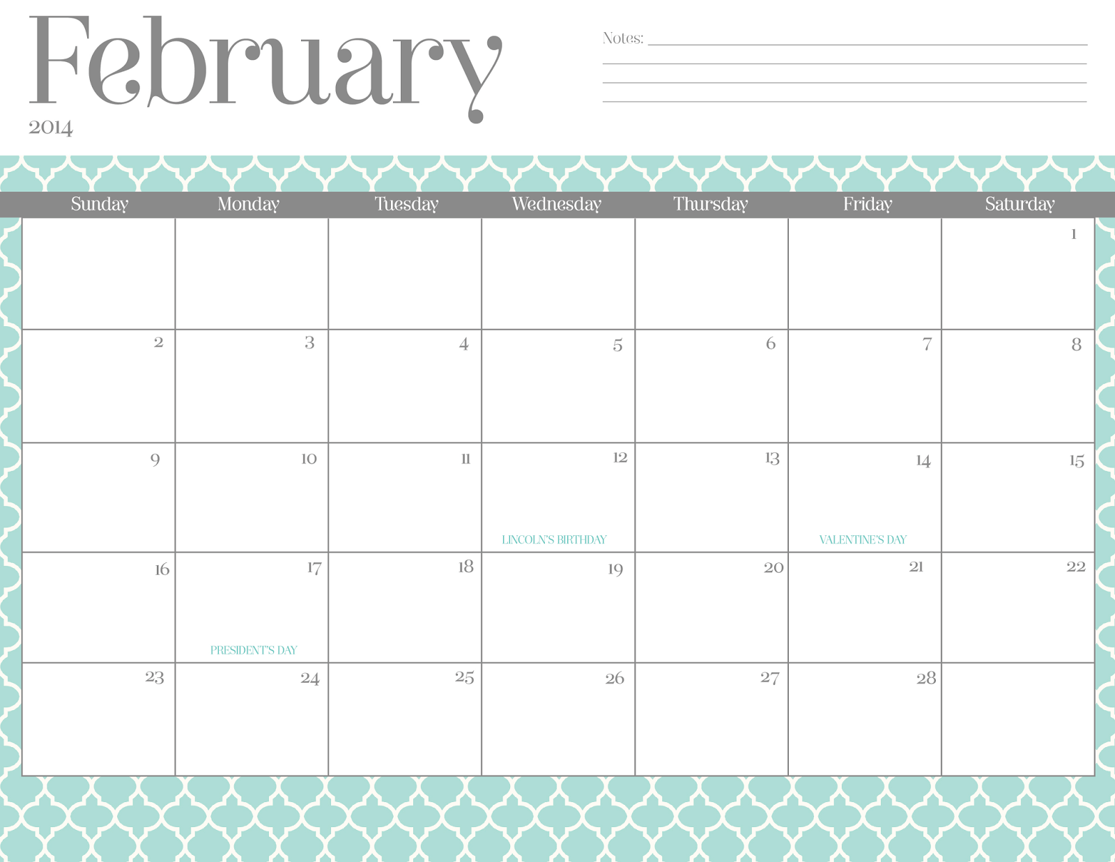 FREEBIES // 2014 CALENDARS – Oh So Lovely Blog