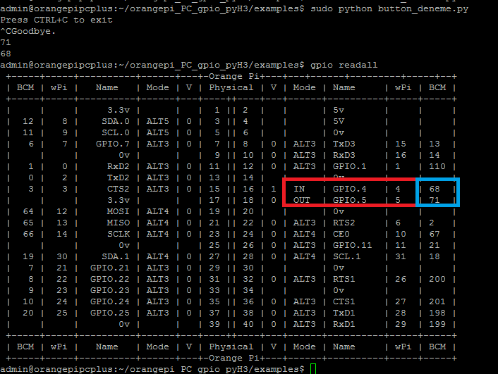 Orange Pi: ORANGE PI PYTHON İLE BUTON KONTROLÜ VE UYGULAMASI