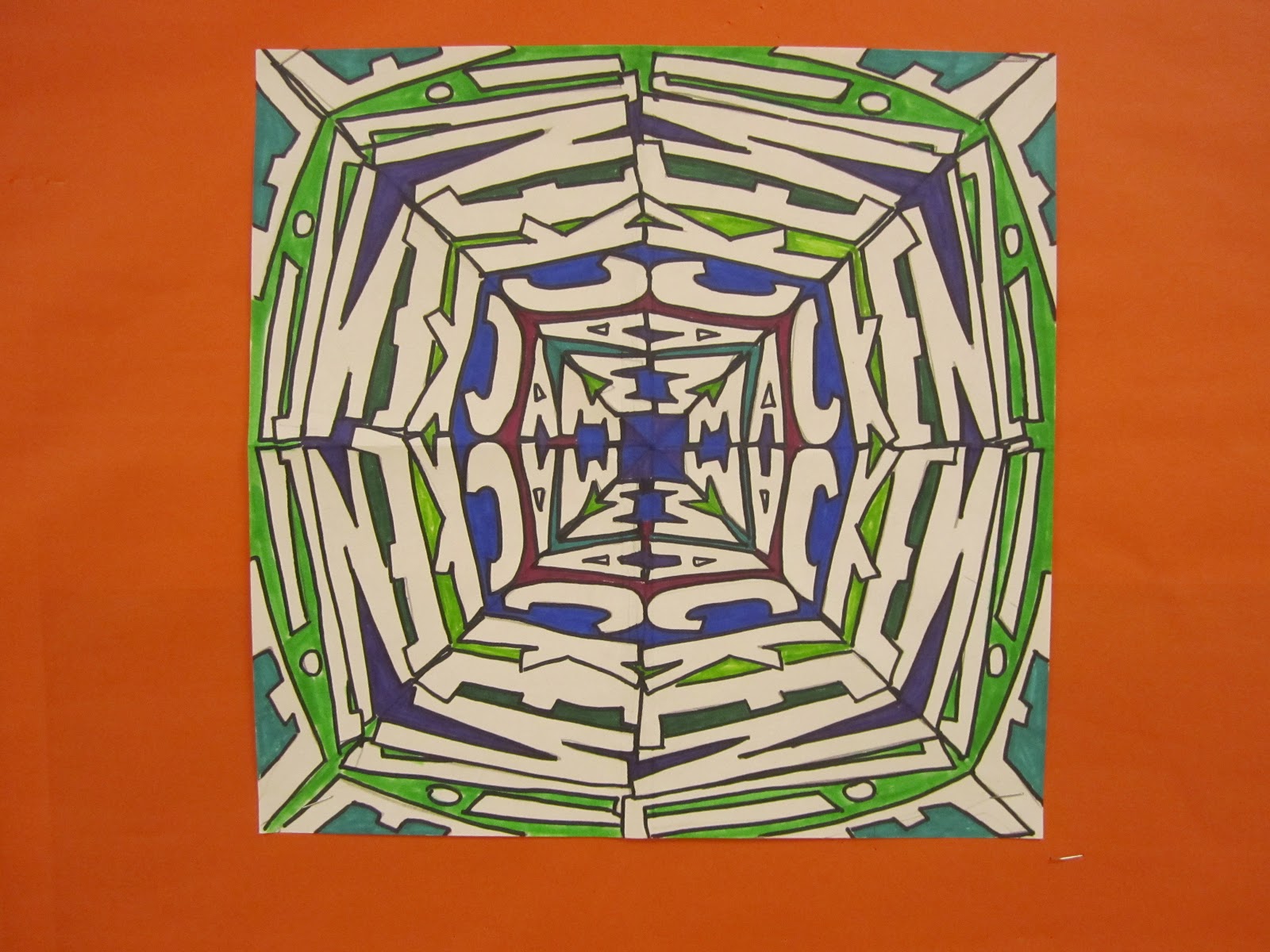 Think Create Art: Symmetrical Name Designs