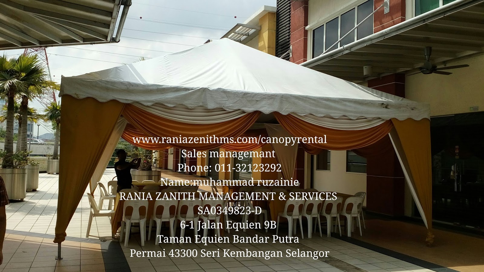 sewa khemah kenduri - Rania Zenith ms Canopy Rental