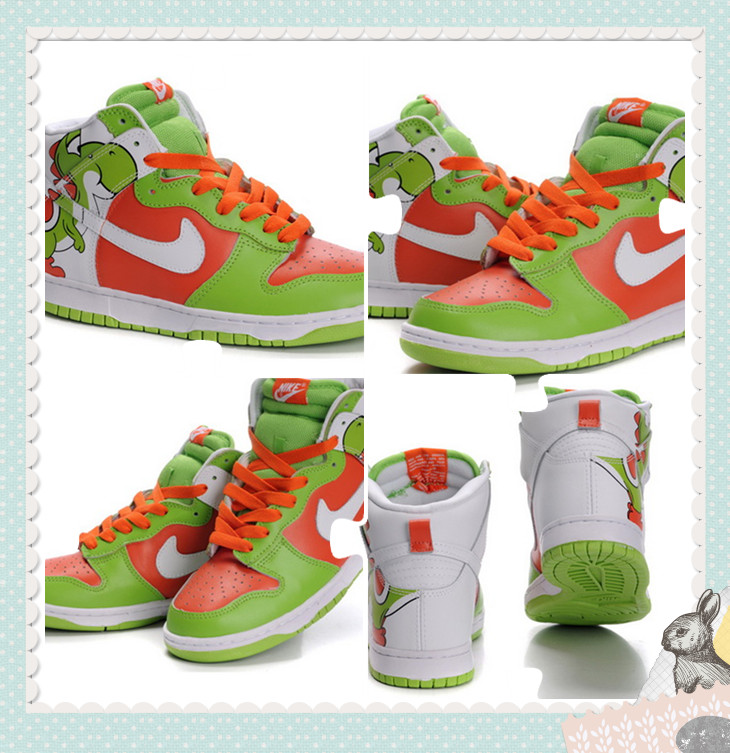 Love Sneaker Outlets: Yoshi - Nike Dunk High Custom Yoshi Discount Selling