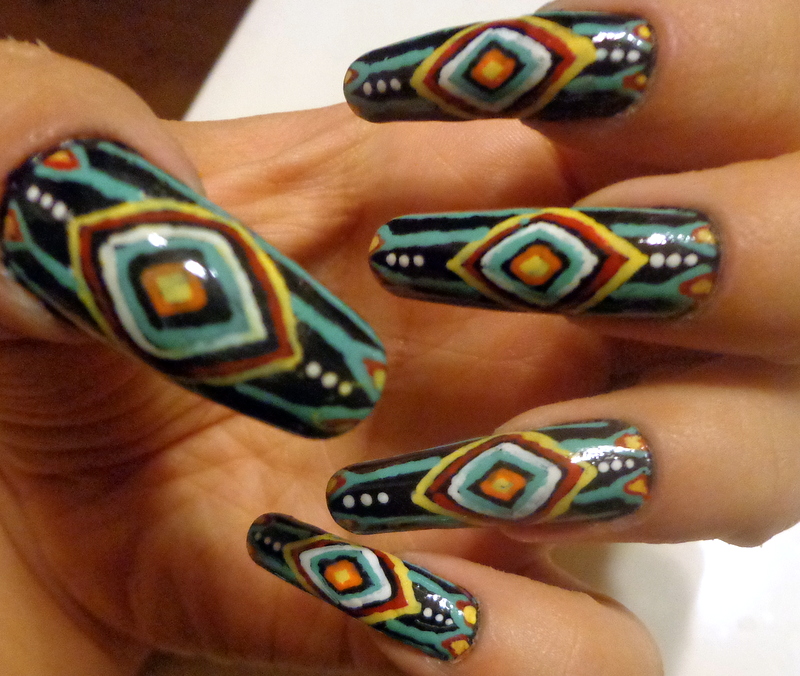 Nailed to the Post: Nail of the week: Native American inspired pattern