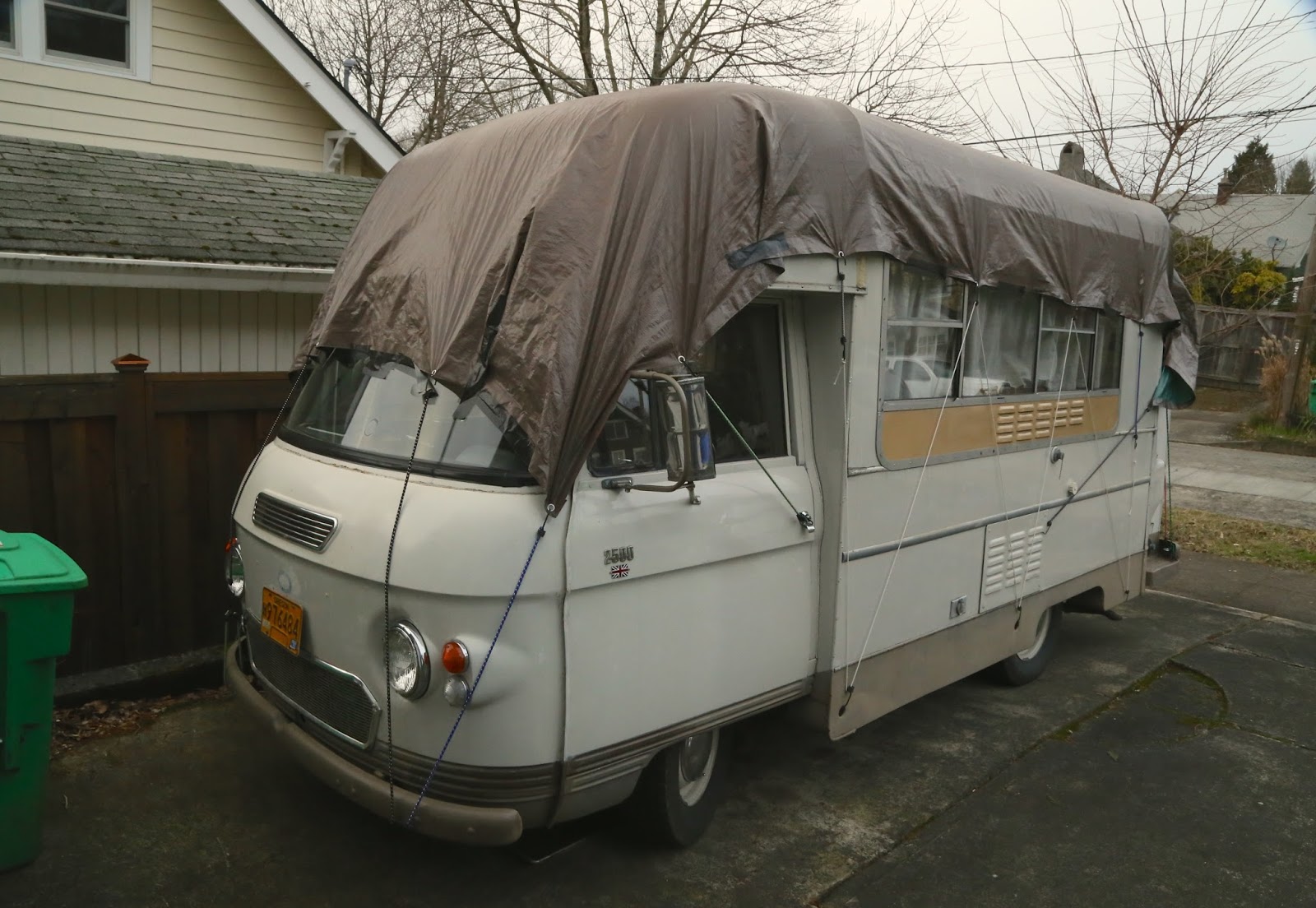 OLD PARKED CARS.: 1976 Commer Camper Van.