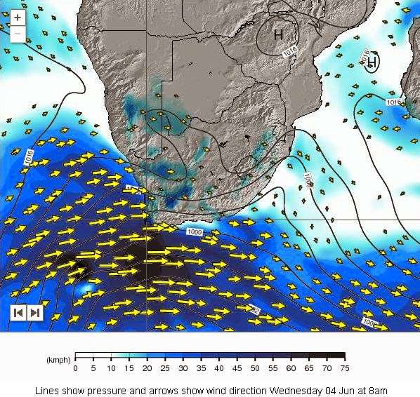 Mossel Bay Weather Observation, South Africa : Update 1: Cold Front ...
