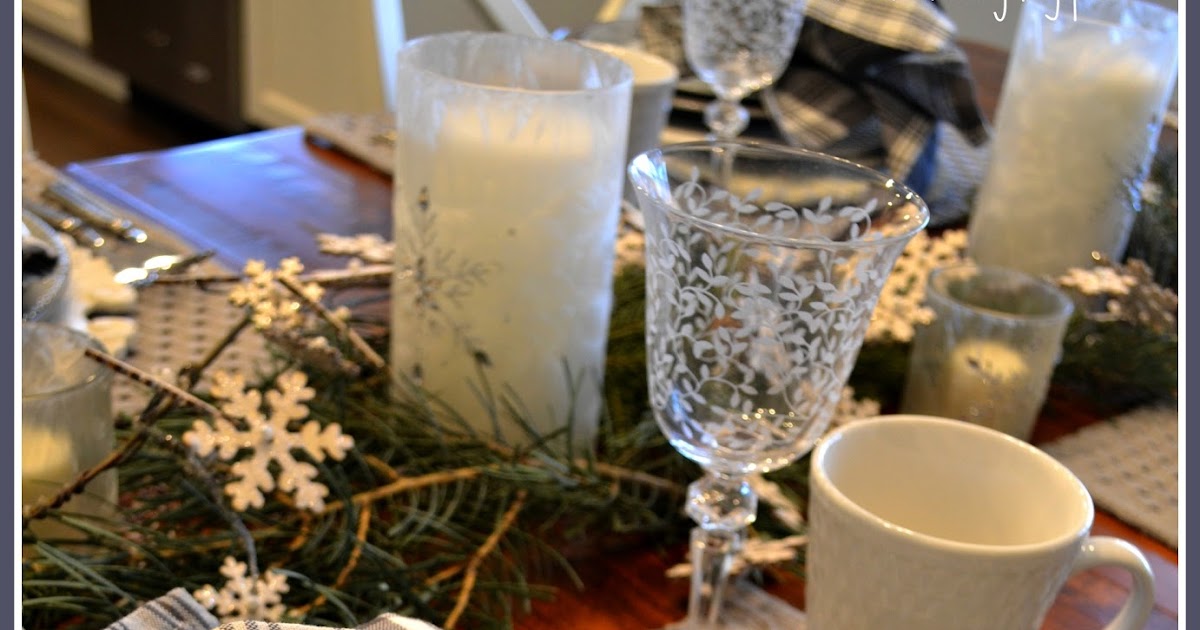 Winter Snowflake Tablescape - Corner of Plaid and Paisley