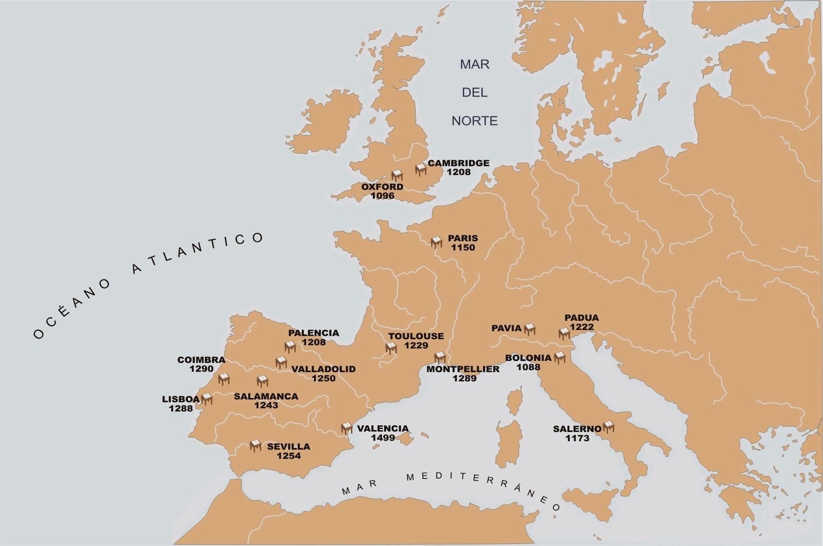 Profesor de Historia, Geografía y Arte: Mapas de la Plena y Baja Edad Media
