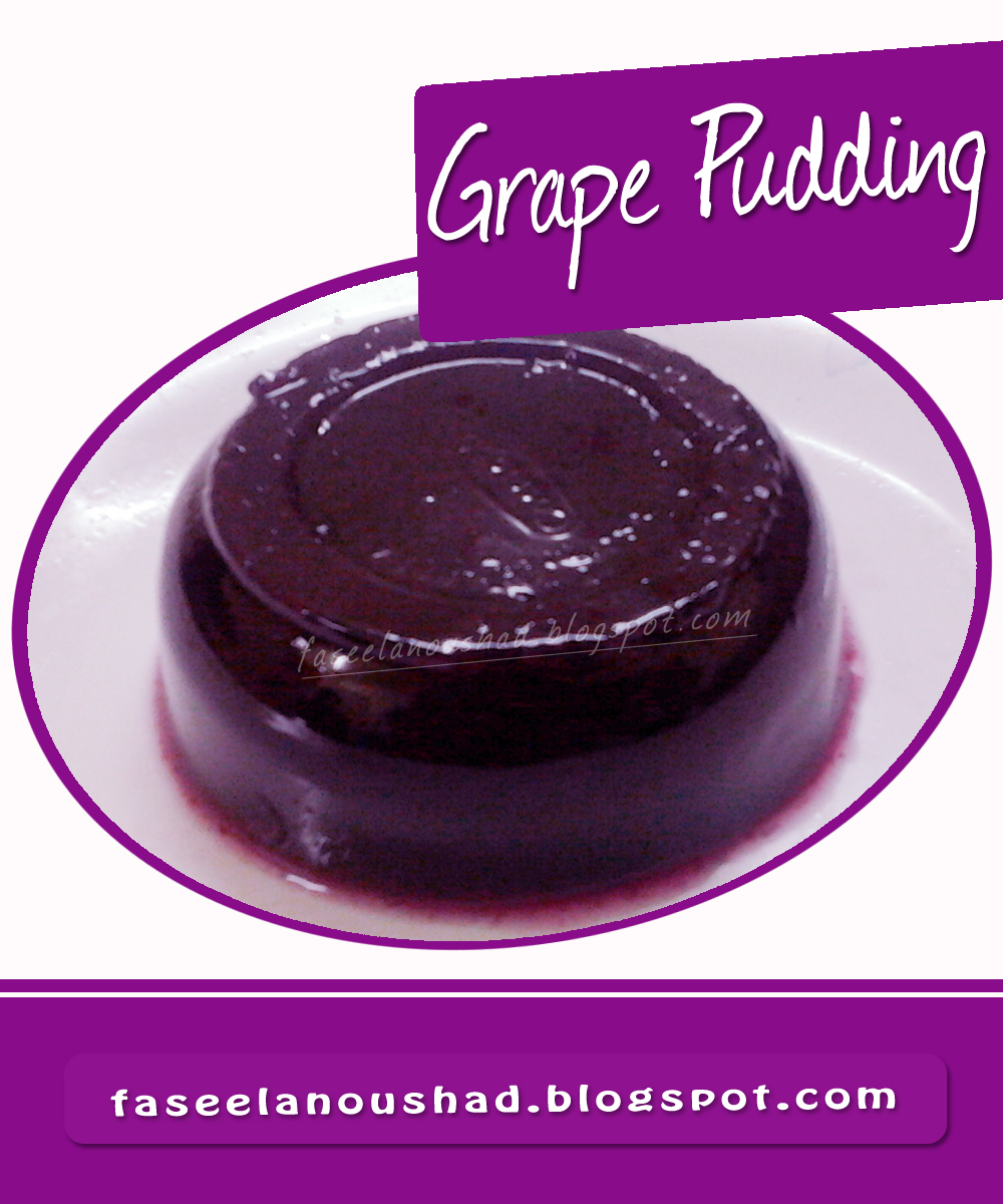 GOOD FOOD ENDS WITH GOOD TALK: Grape Pudding