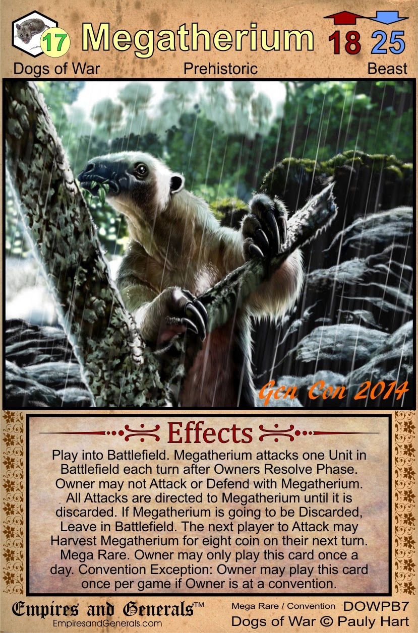 Empires and Generals: Free Gen Con Promo Card - Megatherium (The Giant ...