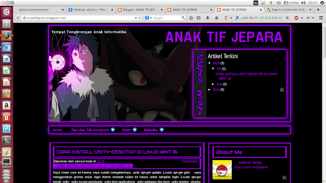 CARA INSTALL UNITY-DESKTOP DI LINUX MINT 16 | ANAK TIF JEPARA