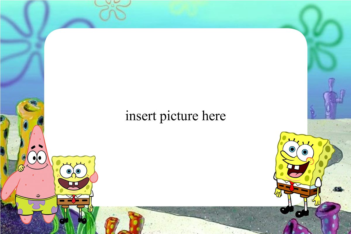 Spongebob PNG Frame01 - Printable PNG Frames | Cartoon Character PNG ...