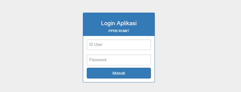 Implementasi Halaman Login PPDB