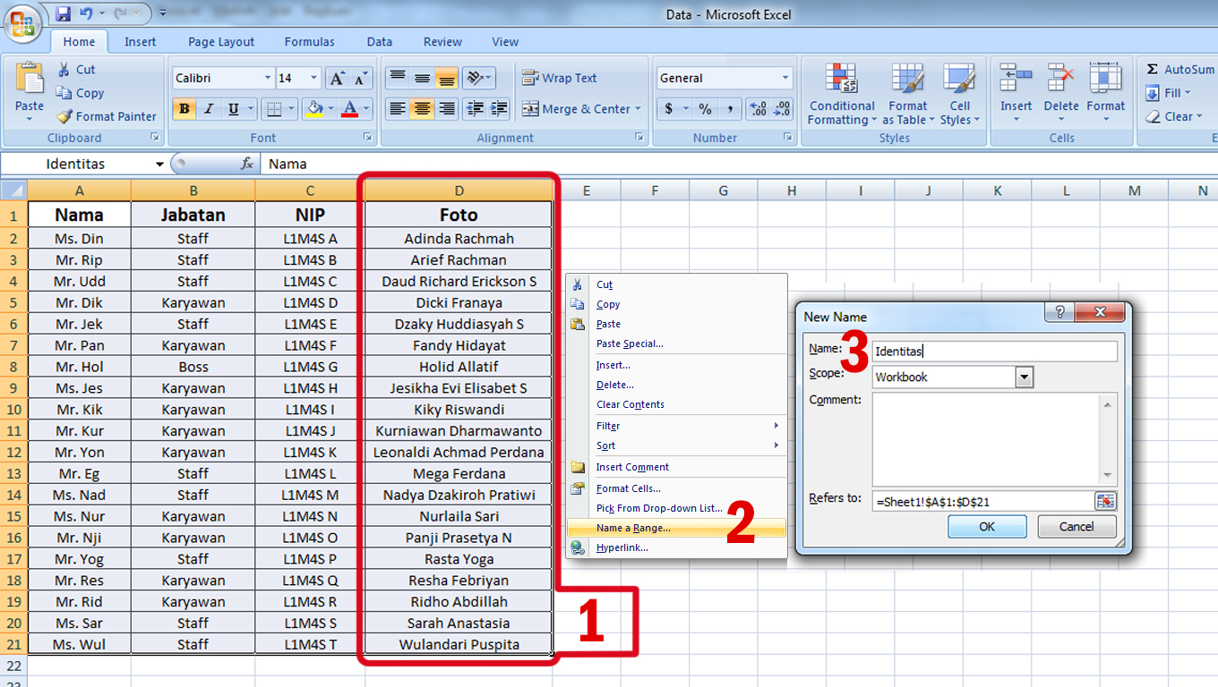 Tutorial Pembuatan Data Kartu Identitas Dengan Mail Merge - Berdoalah ...