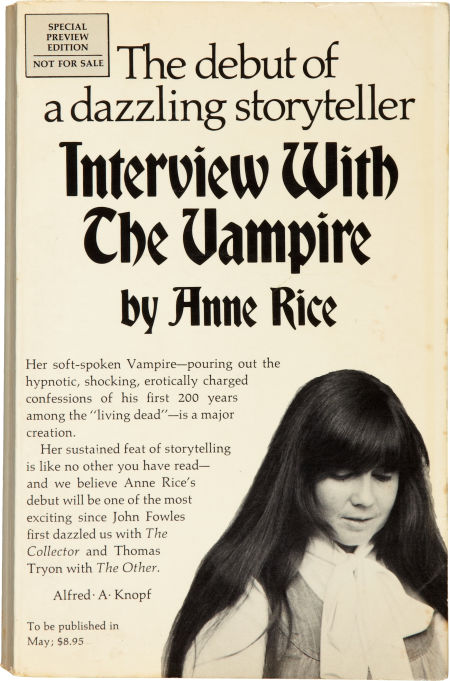 Too Much Horror Fiction Interview With The Vampire By Anne Rice 1976