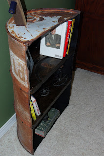 Reclaimed Rustics: HALF BARREL BOOKCASE
