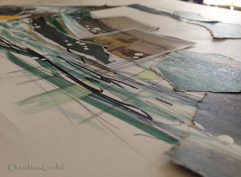 sunnylit style: wave collage