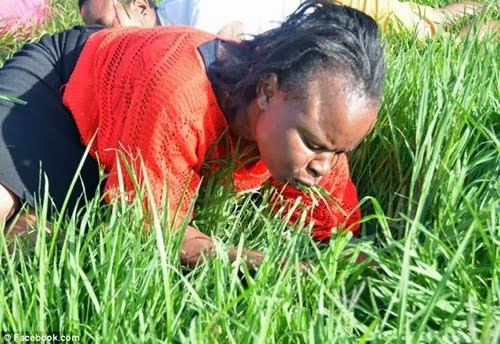 INÉDITO: Pastor manda crentes comerem capim ~ Moz Xigubo