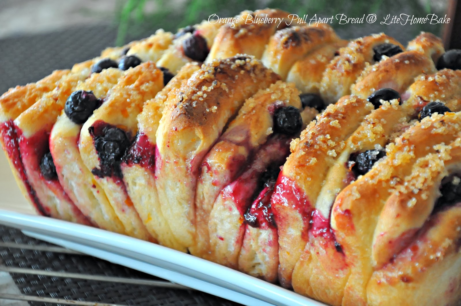 Happy..Happier..Happiest! ~ Orange Blueberry Pull Apart Bread ~ Lite ...
