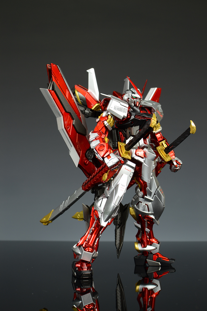 GUNDAM GUY: MG 1/100 MBF-P02Kai Red Frame Astray Kai - Painted Build