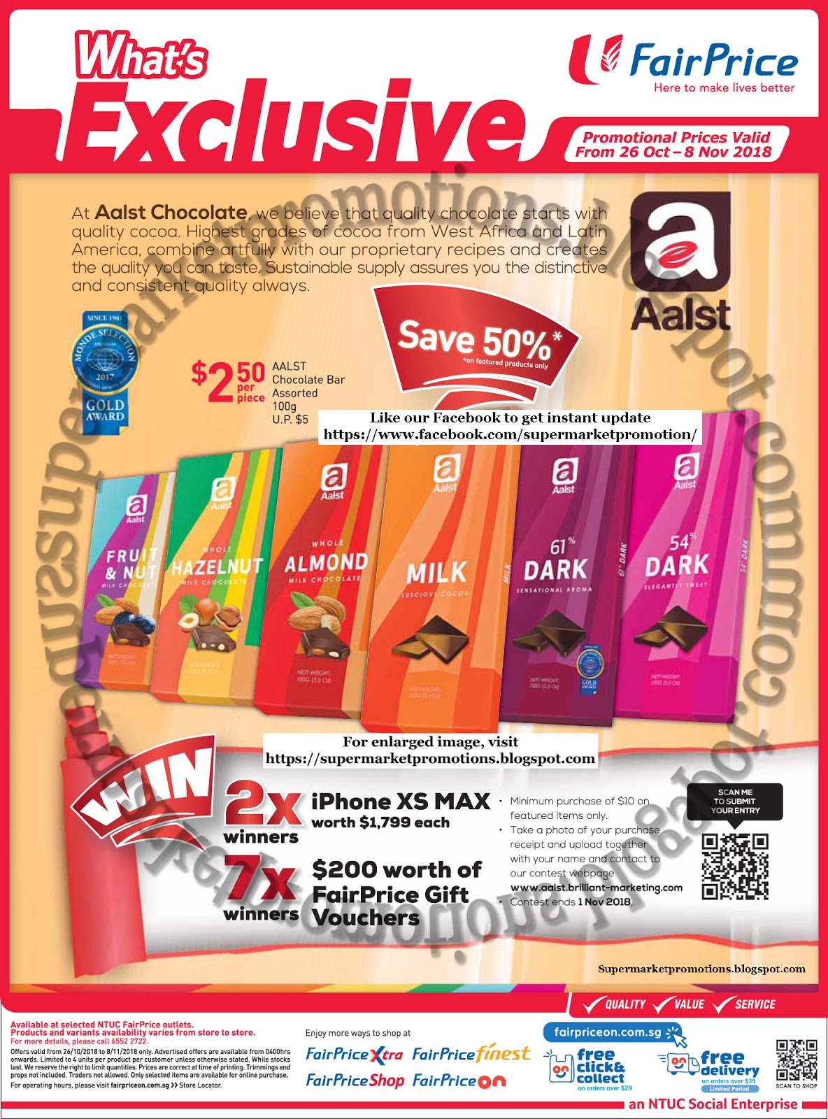 NTUC FairPrice Aalst Chocolate Promotion 26 October - 08 November 2018 ...