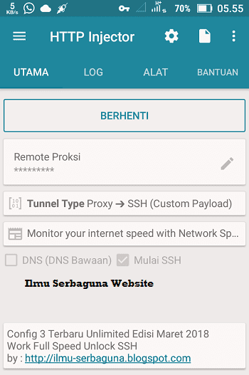 Update Config HTTP Injector 3 Three Terbaru Maret 2018 - Ilmu Serbaguna ...