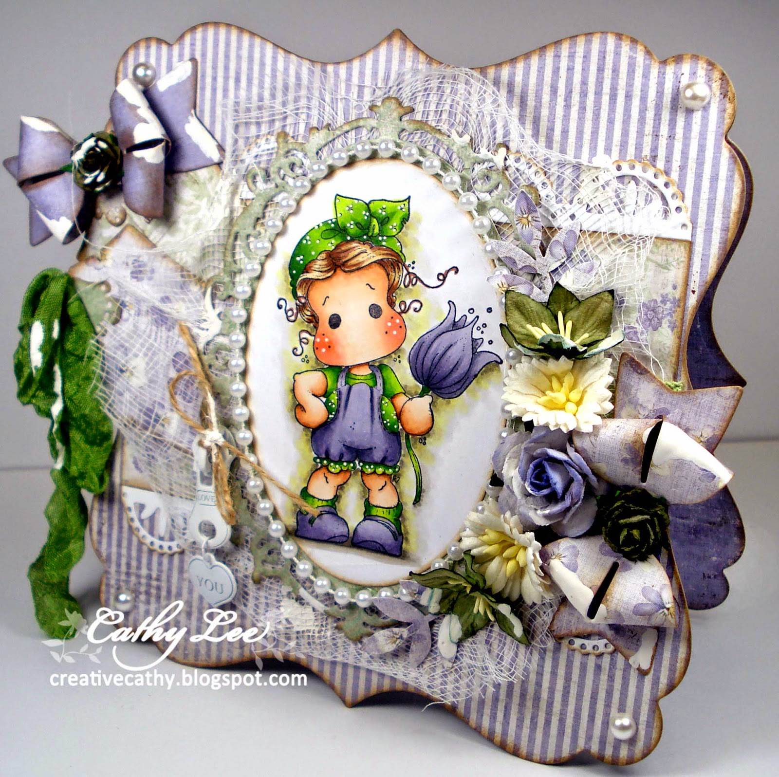 Cathy's Creative Place: Midweek Magnolias - Shaped Card Challenge #90