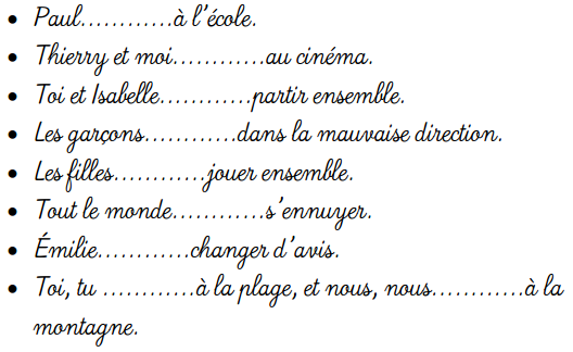 L'atelier FLE: 1º - Le verbe ALLER