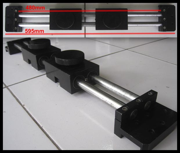 2nd MACHINE: Linear shaft set, double shaft +support, 265mm travel ...