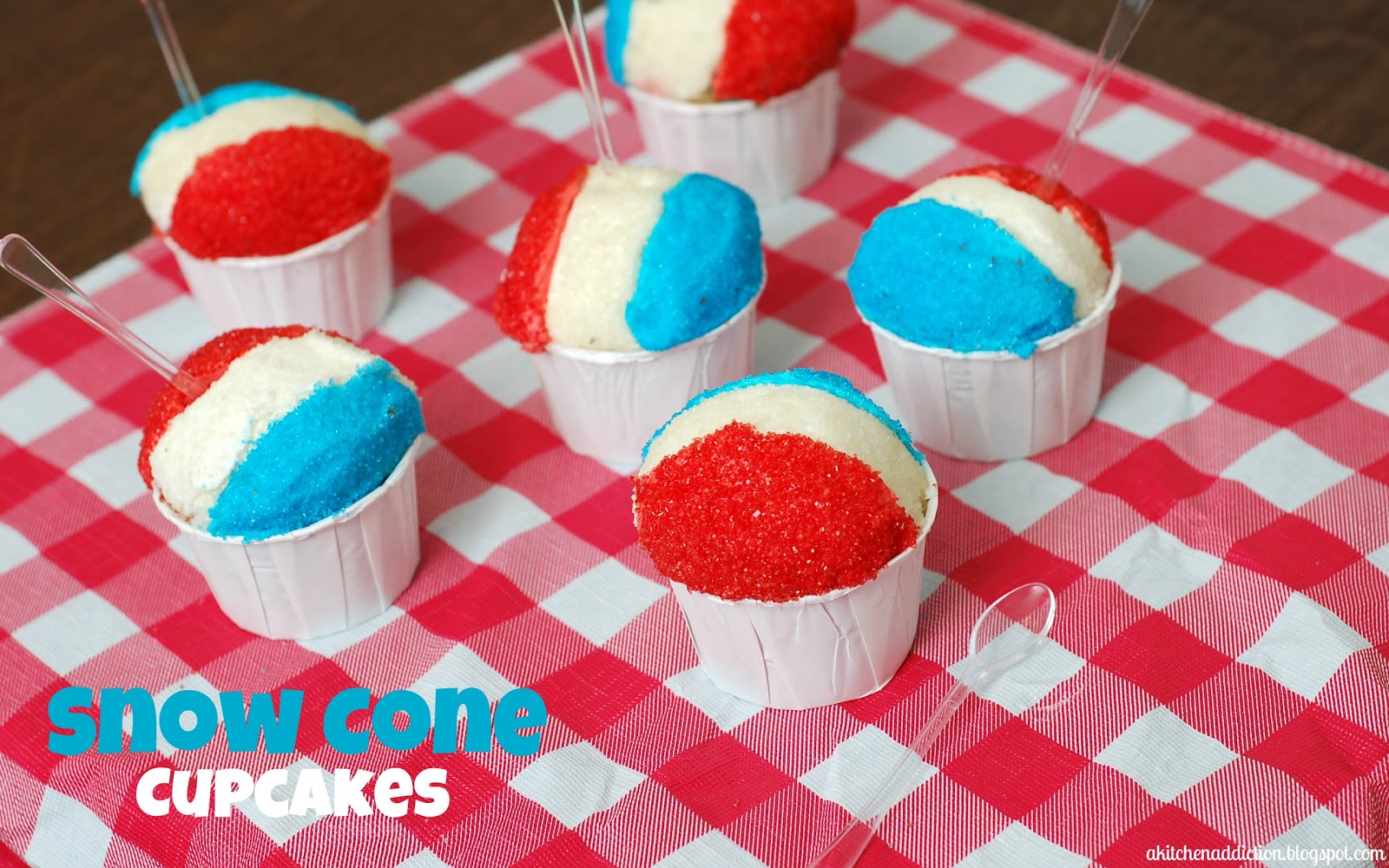Snow Cone Cupcakes - A Kitchen Addiction