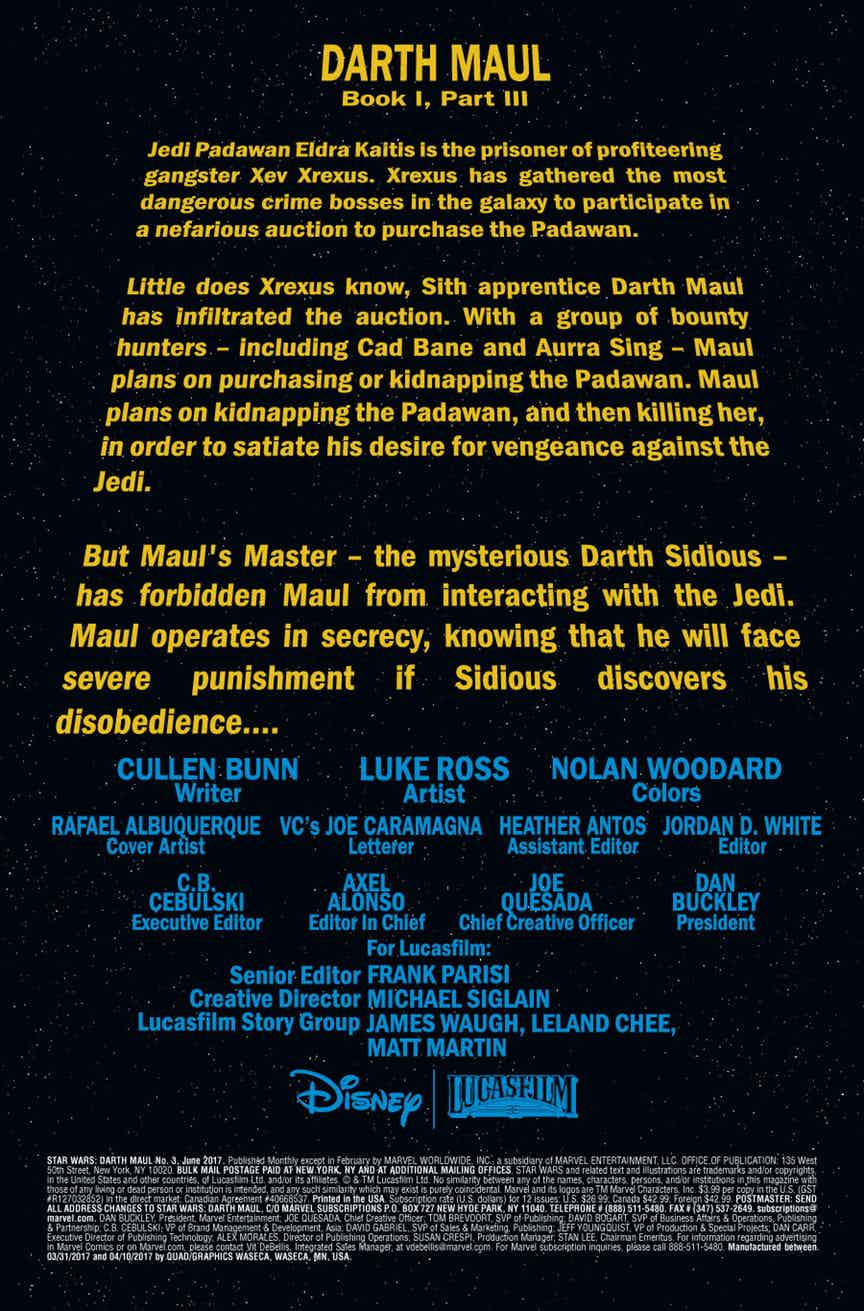 ¡Siempre quieres leer Un Cómic Más!: VISTAZO DE "DARTH MAUL #3" DE ...