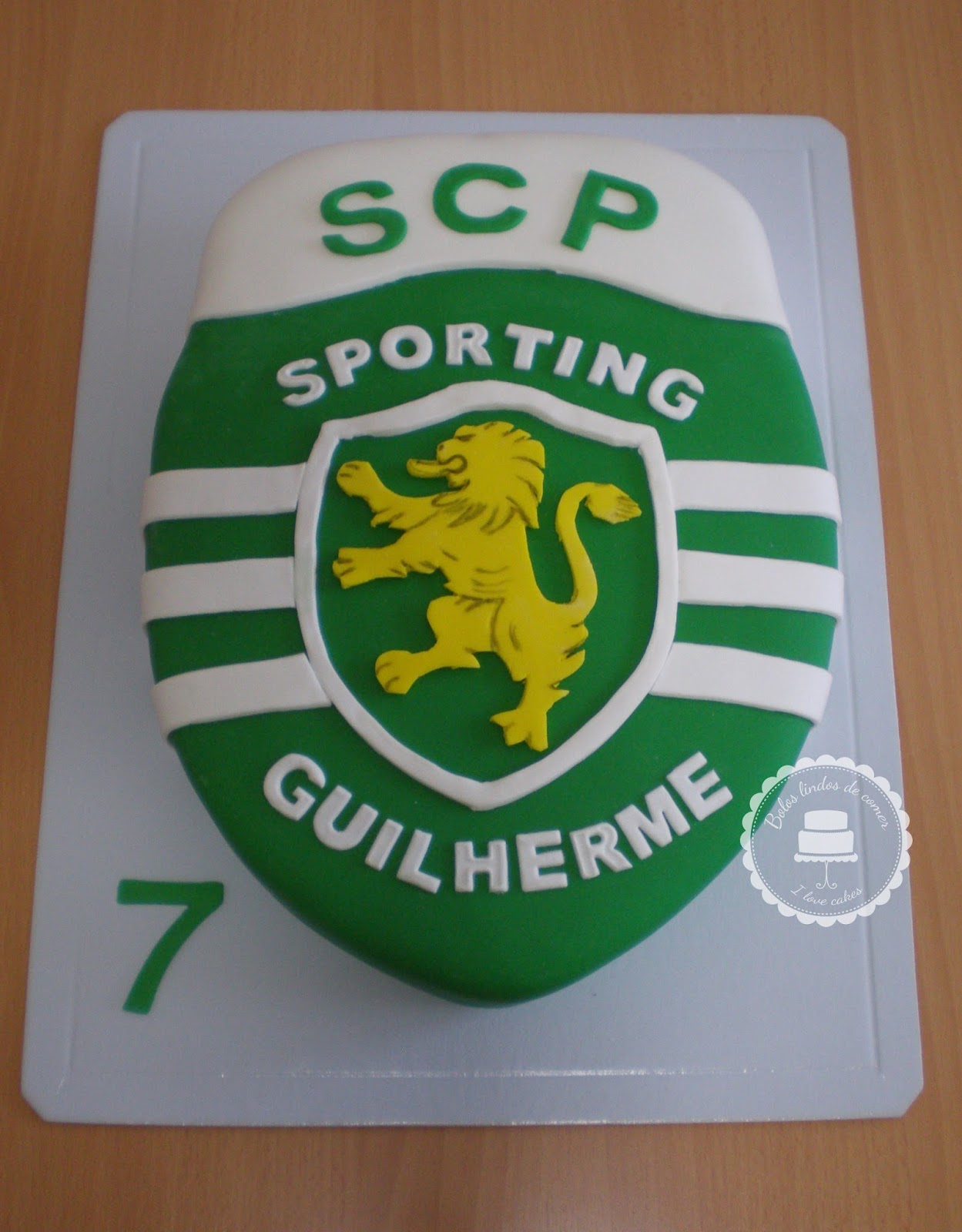 Bolos lindos de comer: Bolo emblema Sporting/ Sporting soccer club cake