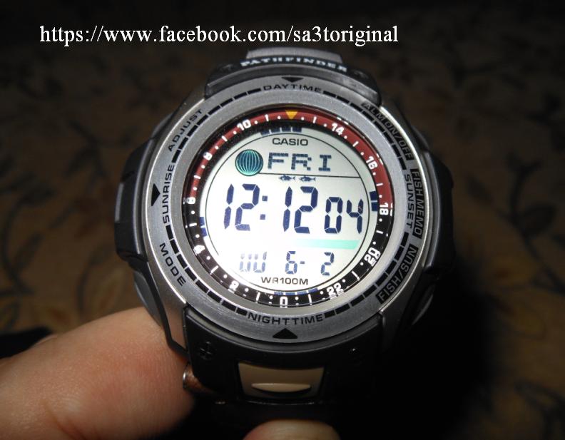 Casio Men's PAS400B-5V Pathfinder Forester Fishing Moon Phase Watch ...