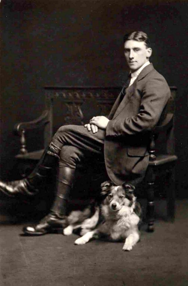 40 Lovely Photos of Victorian Gentlemen With Their Dogs From the 19th ...