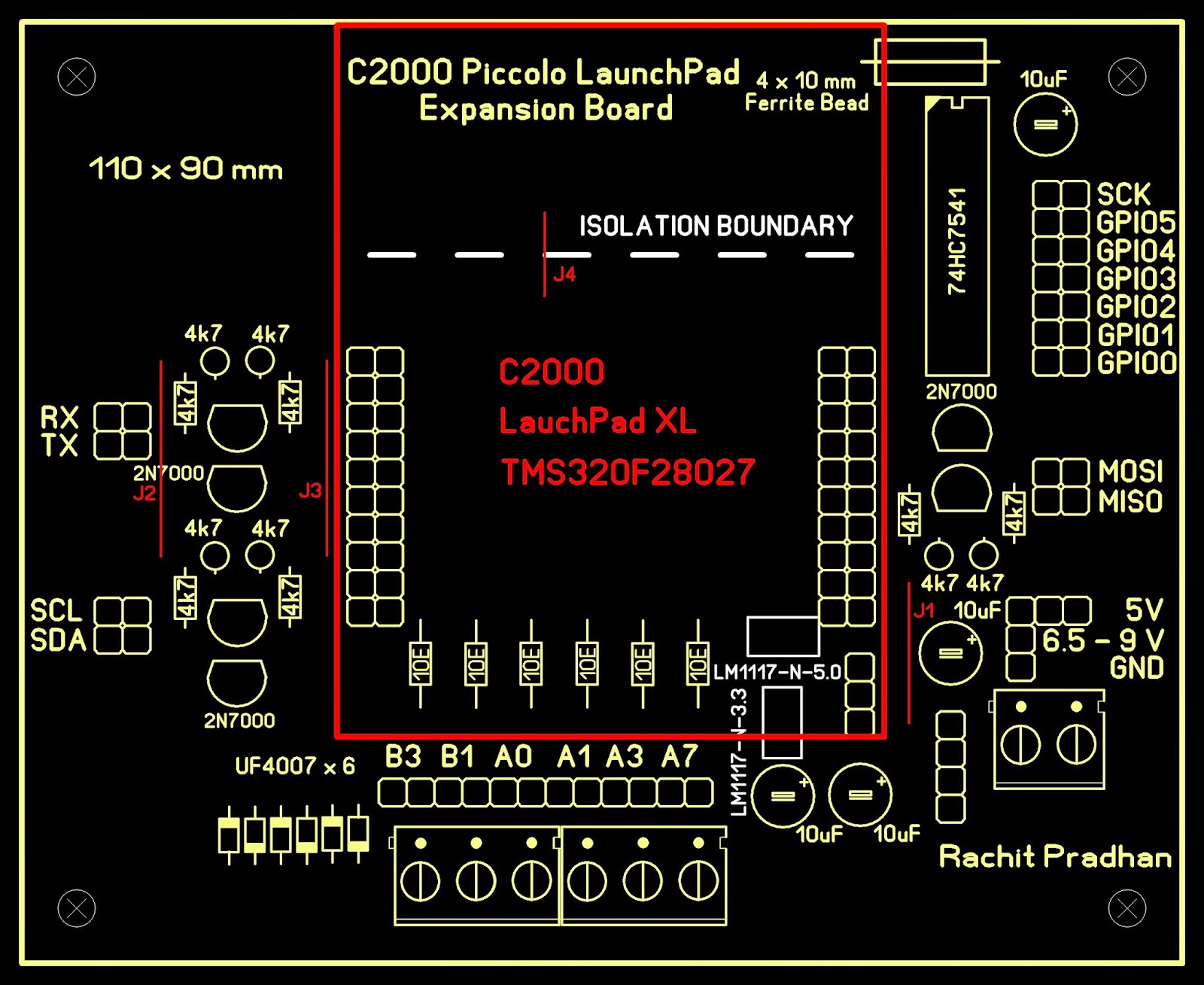 Rachit's Blog: An Expansion Board for TI's C2000 Series Piccolo LaunchPad