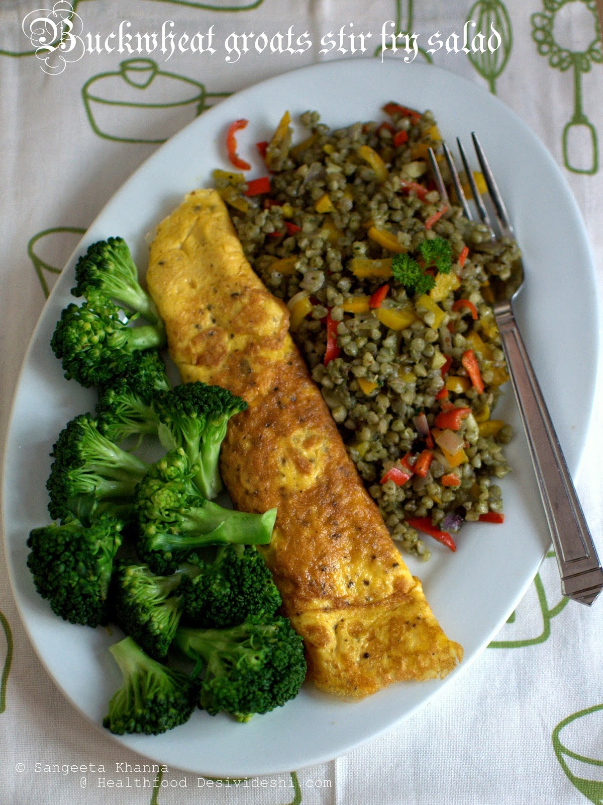 Buckwheat groats stir fry salad with vegetables | two ways with ...