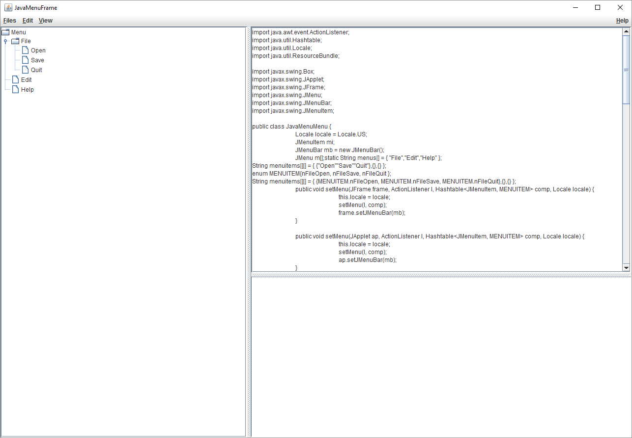 GitHub - easai/javamenu: Java menu class generator.