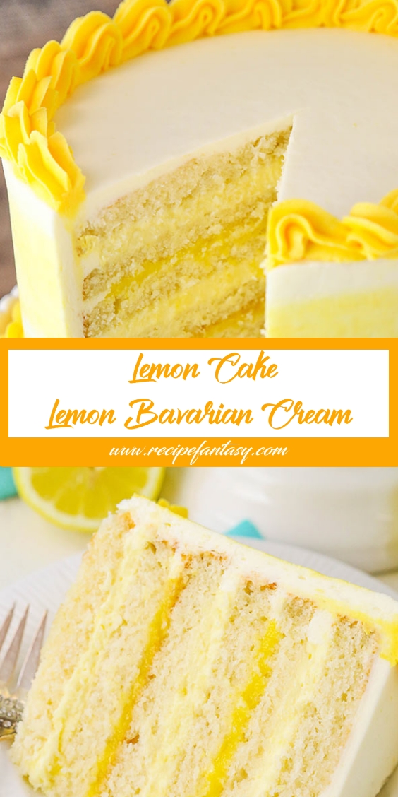 Recipe Rainbow: Lemon Cake with Lemon Bavarian Cream