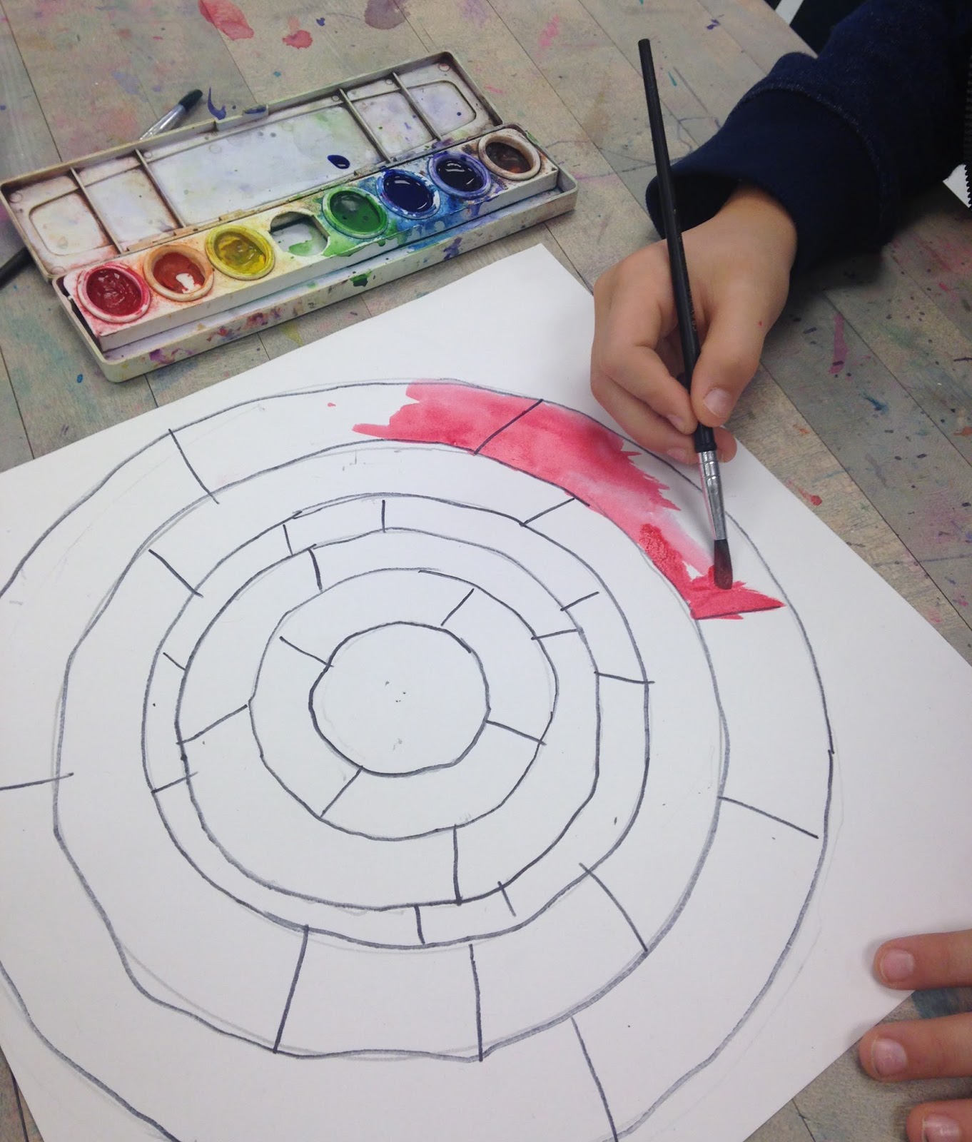 Art Room Blog: 3rd Grade Color Wheels...