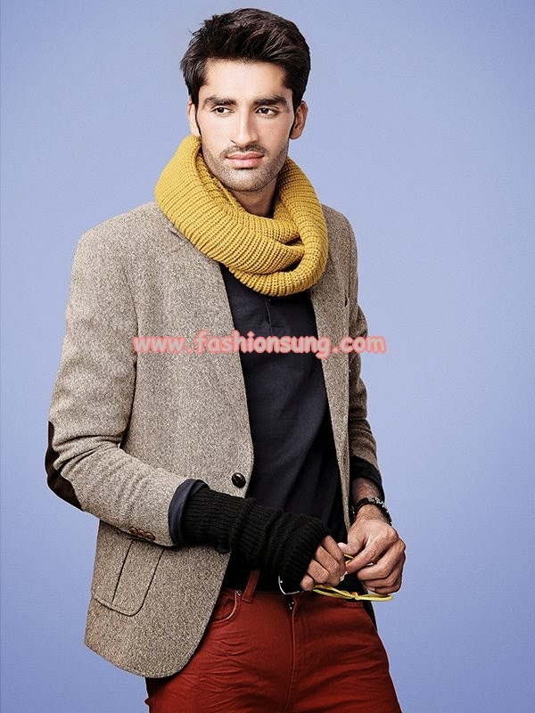 Fashion Fabric Design: Forestblu Men Coat, Jackets Collection.